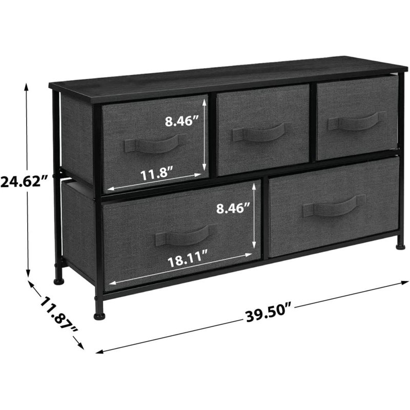 Ebern Designs 5 Drawer Storage Drawer Wayfair